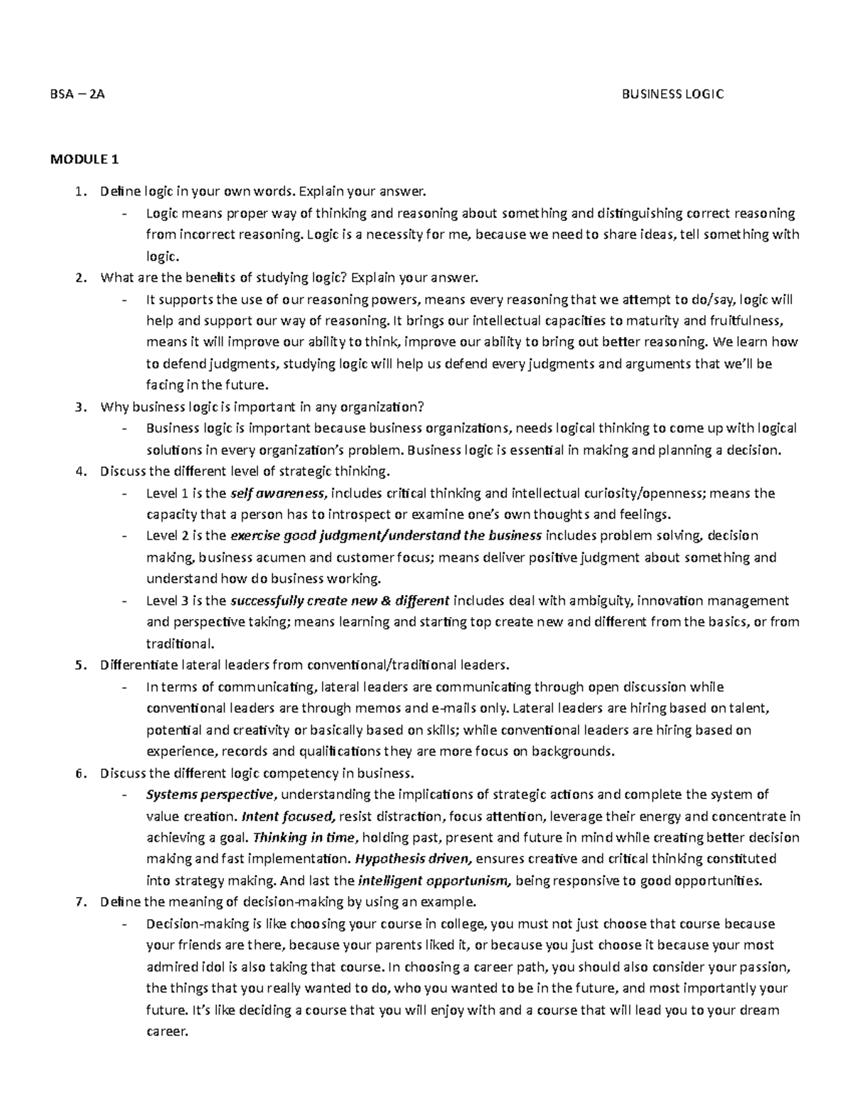 Business Logic Module 1 3 BSA 2A BUSINESS LOGIC MODULE 1 Define business-logic-module-1-3-bsa-2a-business-logic-module-1-define