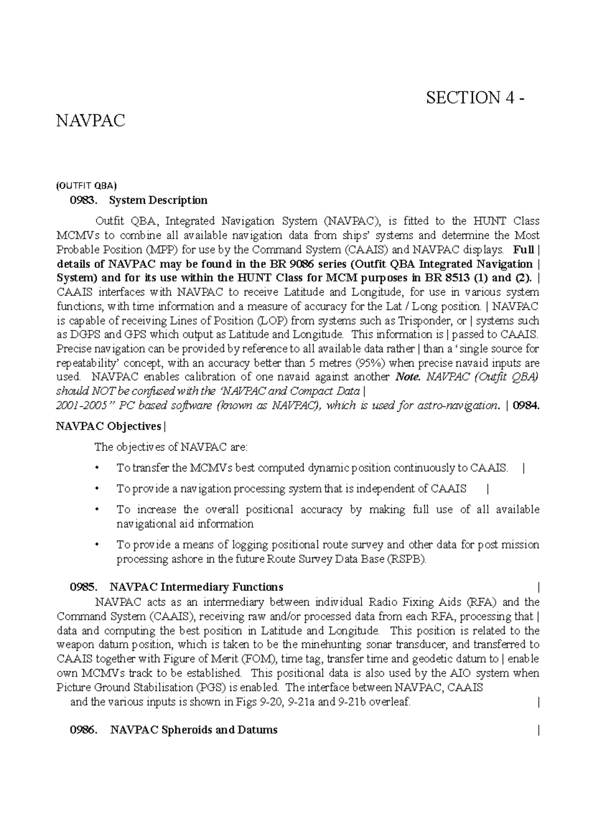 The Admiralty Manual of Navigation (BR 45 Volume 3) Chapter 9 Section 4 ...