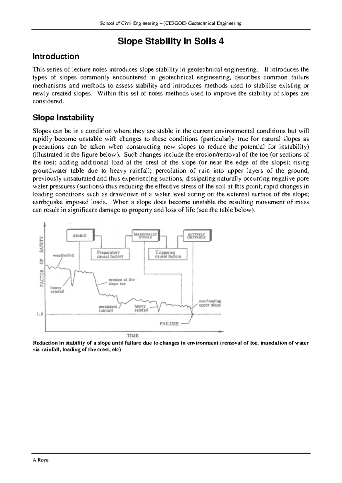 Slope Stability in Soils 4 - It introduces the types of slopes commonly ...