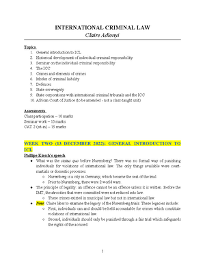 Introduction to Criminal Law notes -1- BACHELOR OF LAWS SLS 1208 ...