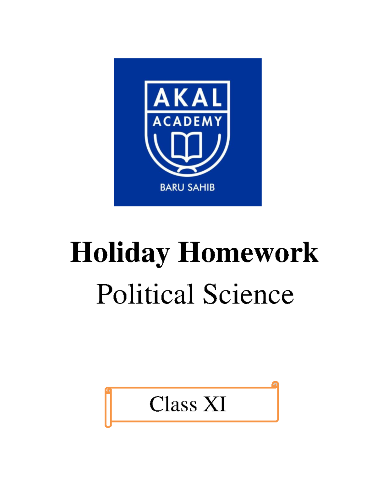 Class 11 Homework (Political Science) - Holiday Homework Political ...