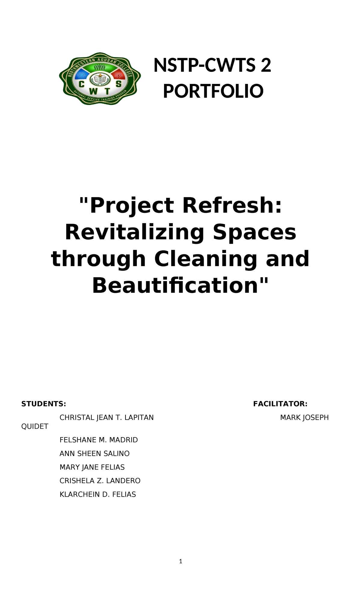 Portfolio-final - LECTURE - "Project Refresh: Revitalizing Spaces ...