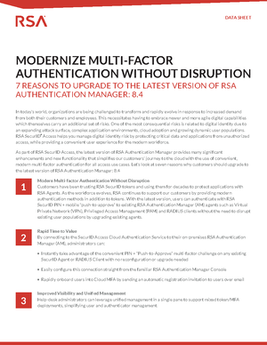 5 Reasons to Upgrade to RSA Secur ID Access (AM 8 - CUSTOMER Q&A 5 ...