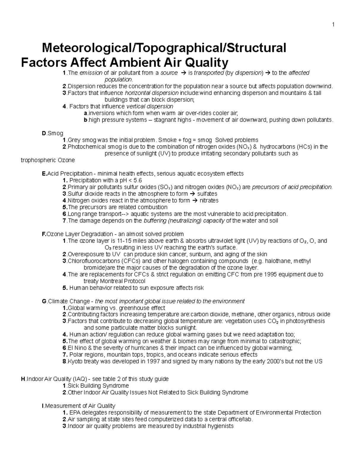 Meteorological Topographical Structural Factors Notes - Meteorological ...