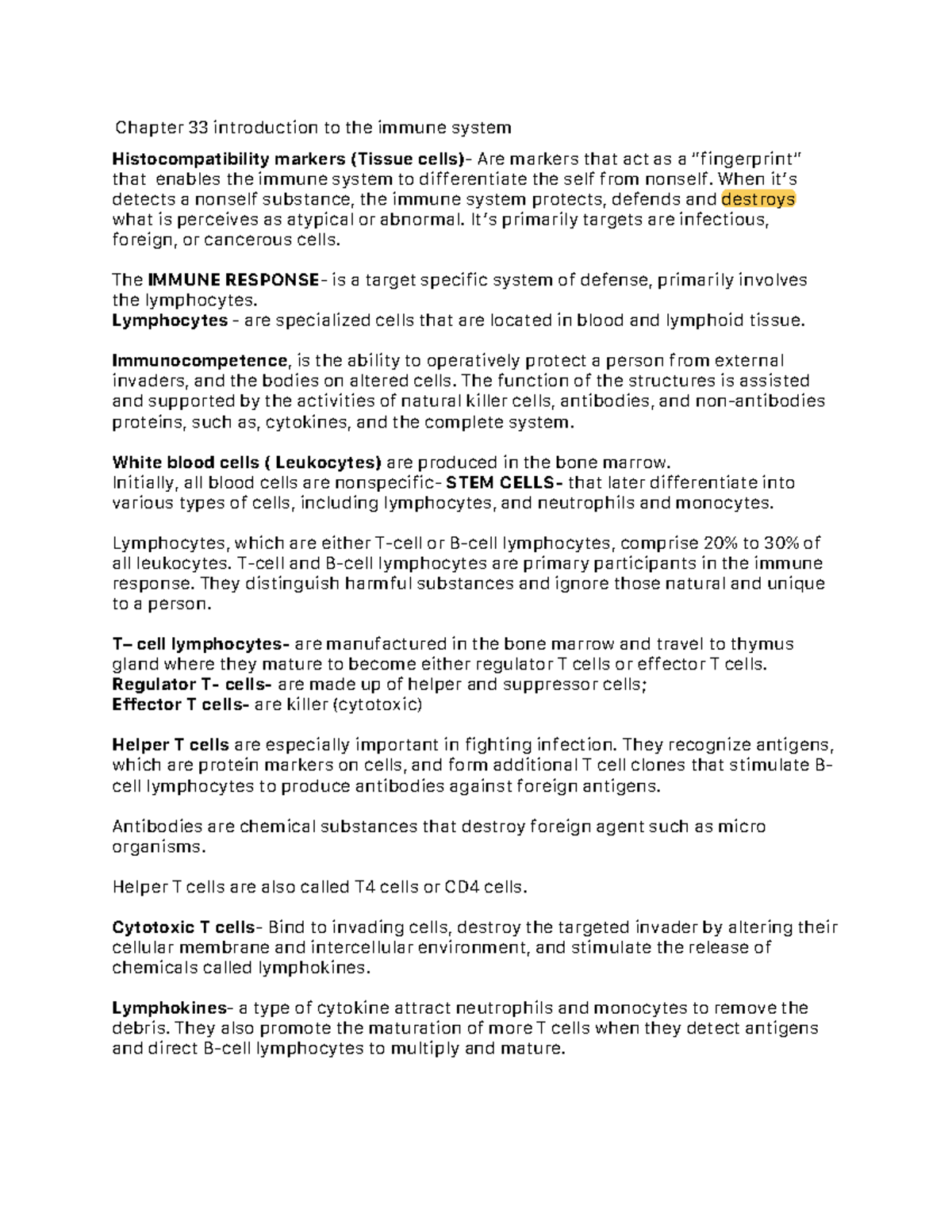 Blank 48 - medsurg nursing lpn - Chapter 33 introduction to the immune ...
