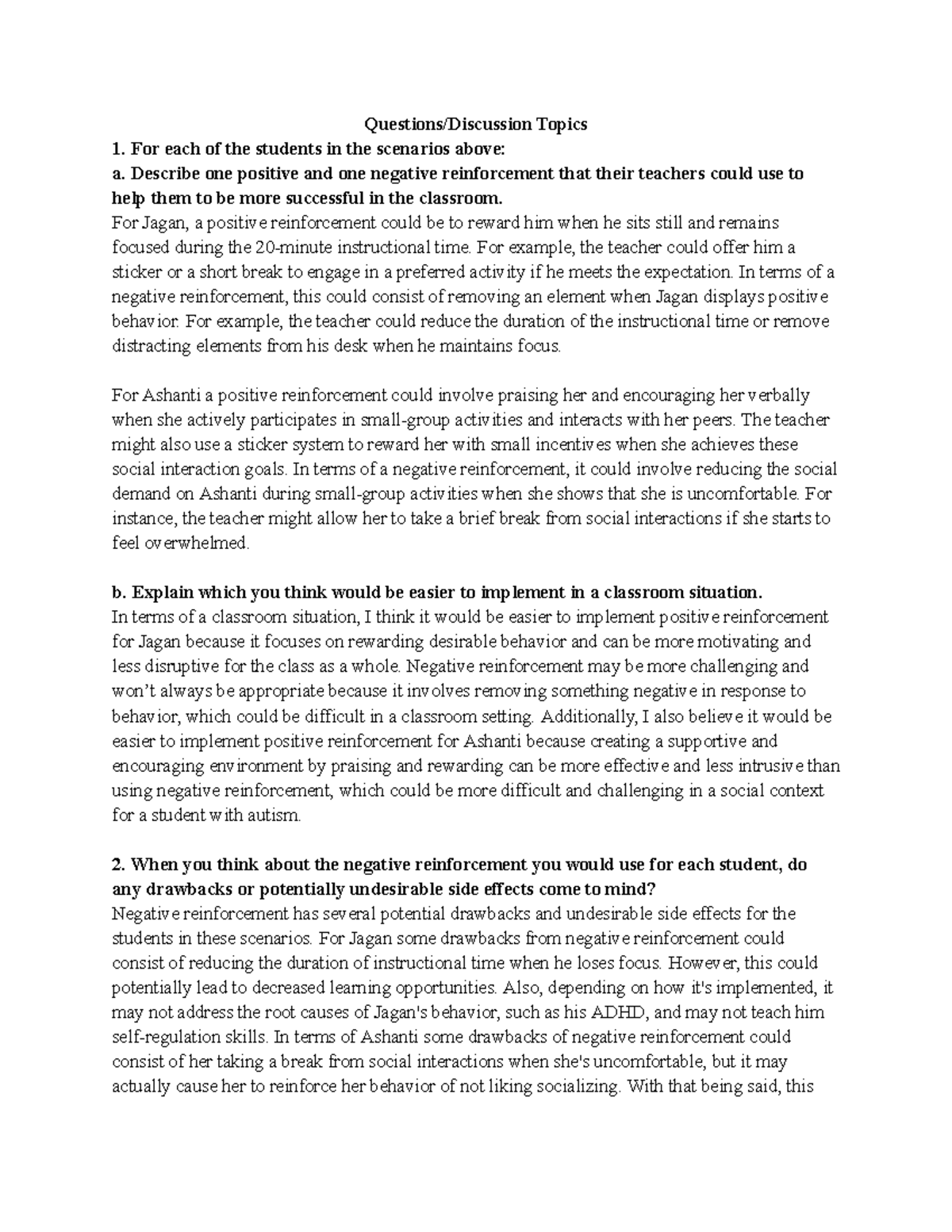 Podcast Assignment #3 - Questions/Discussion Topics For each of the ...