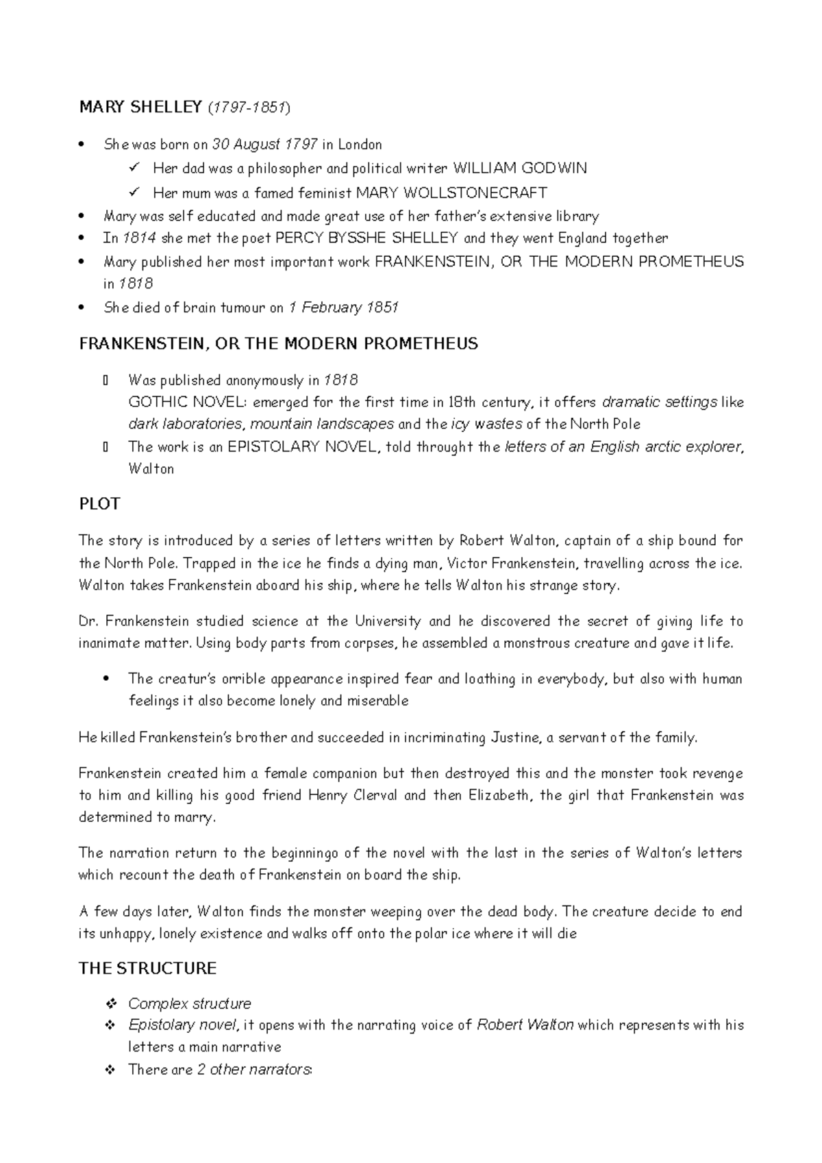 MARY Shelley and the second generation of romantic poets - MARY SHELLEY ...