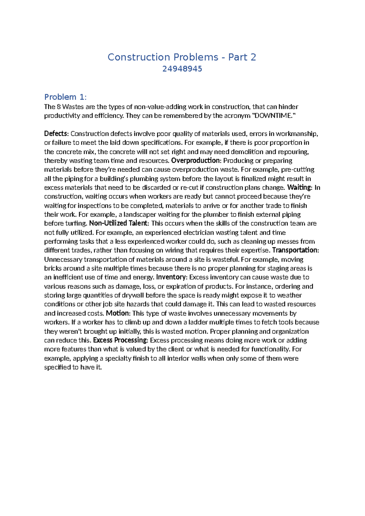 Construction Problems Part 2 - Construction Problems - Part 2 24948945 ...