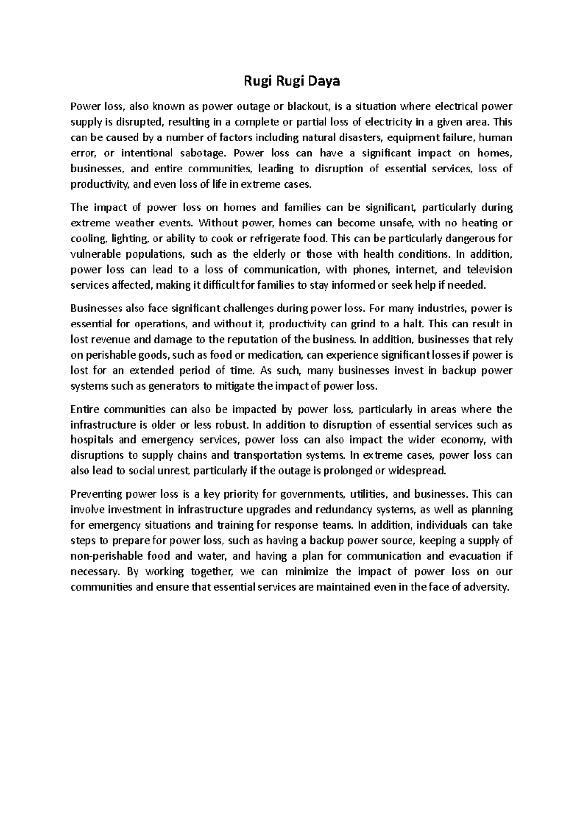8. Rugi Rugi Daya - 8. Rugi Rugi Daya - Rugi Rugi Daya Power loss, also ...