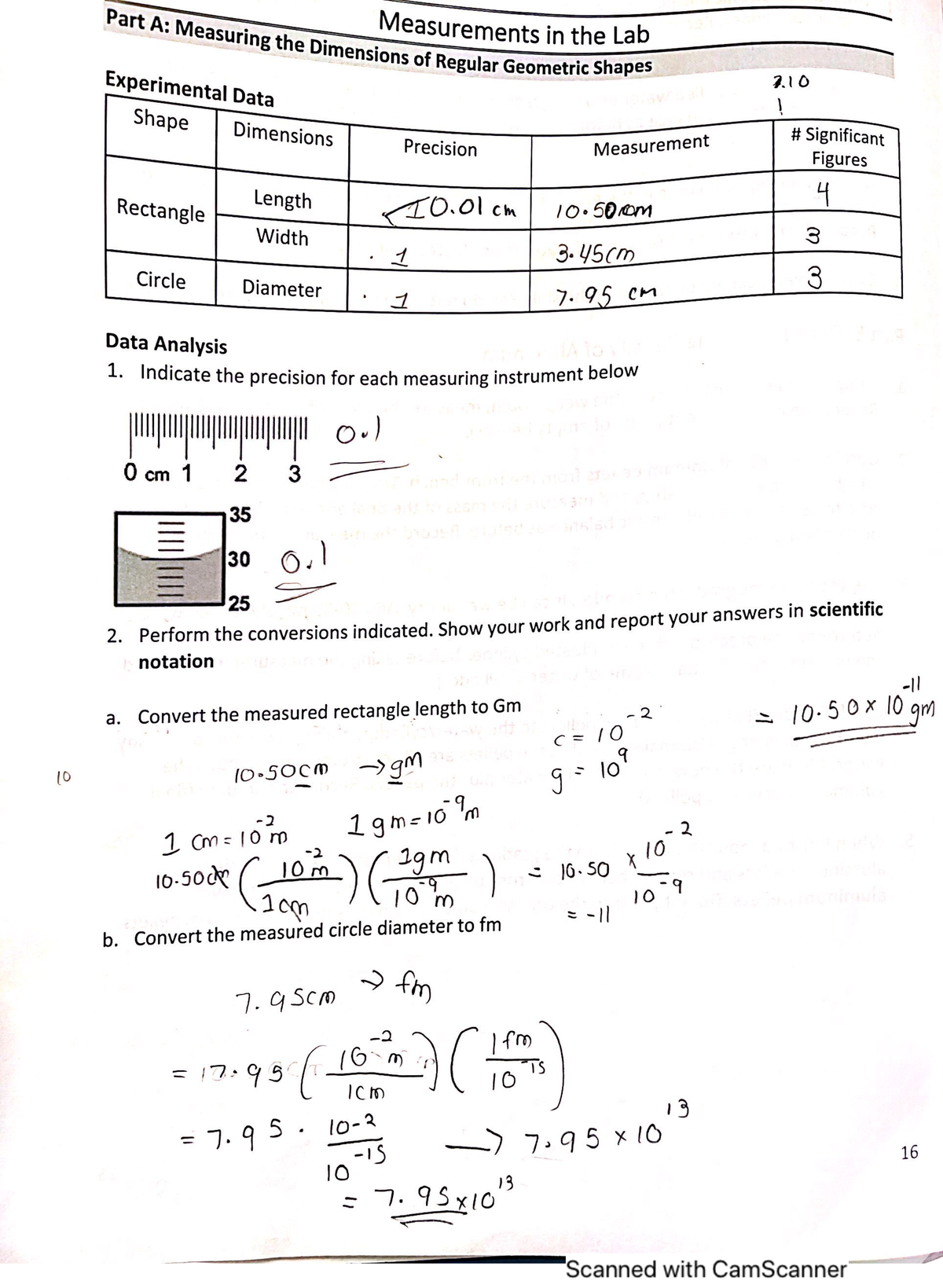 Measurement sim the lab results for part ab - CHEM 9 - Studocu