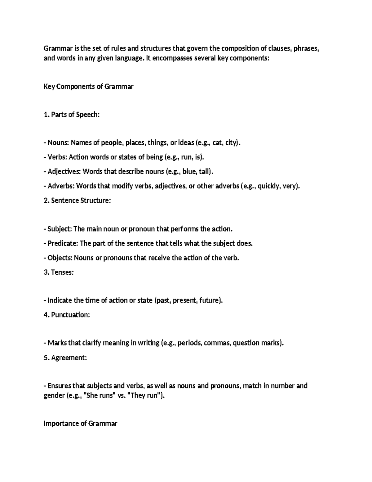 Document 70 - Definition of Grammar - Grammar is the set of rules and ...