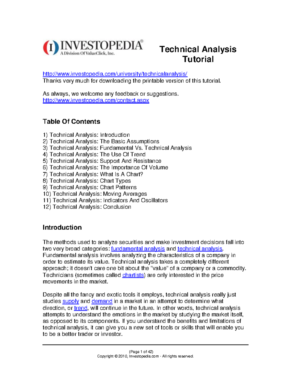 Technicalanalysis - asd - (Page 1 of 42) Technical Analysis Tutorial ...