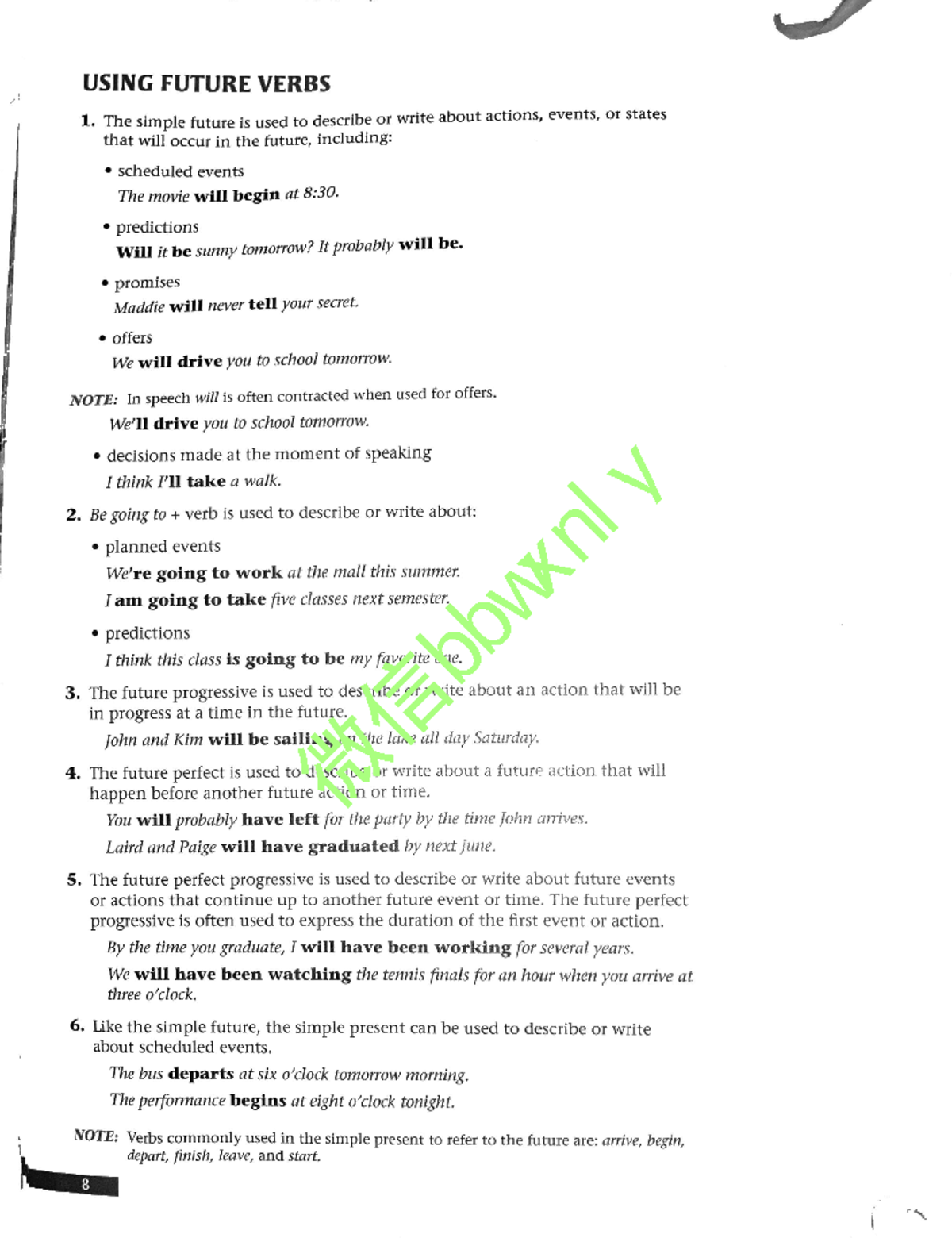 Tenses and Time Shifts G for Writing 1 - USING FUTURE VERBS 1. The ...