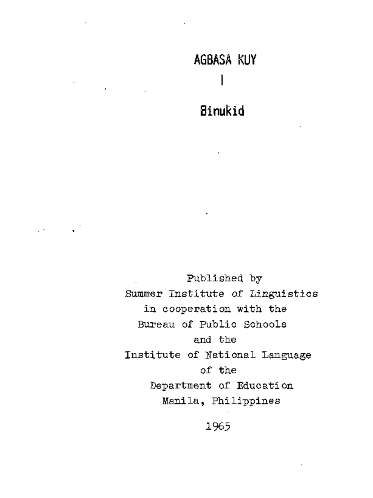 Bkd Agbasa Kuy I - Education - Studocu