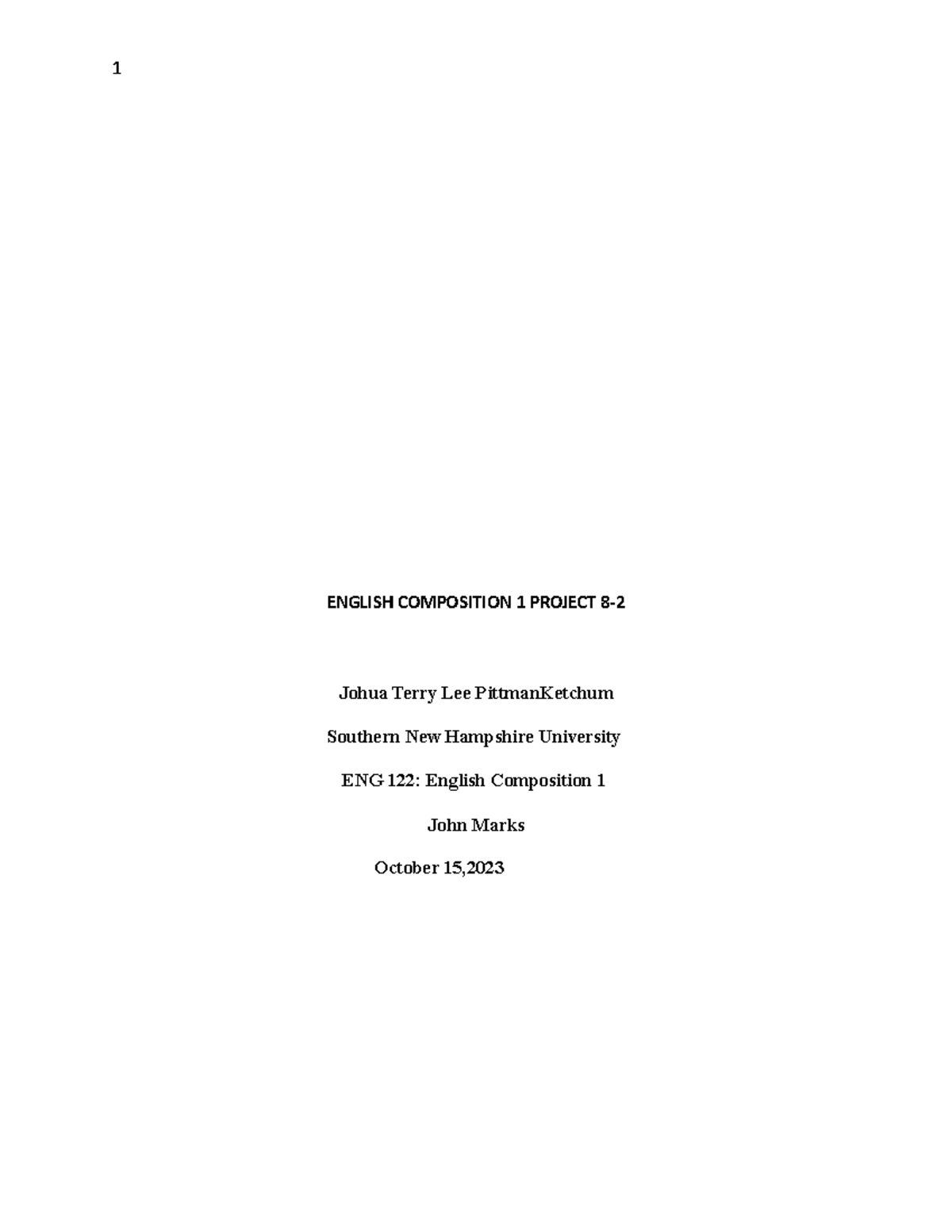 8-2 Project Feedback and revision reflection - ENGLISH COMPOSITION 1 ...