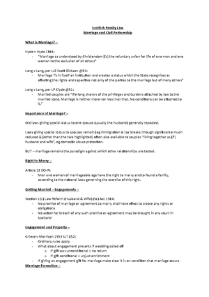 Scottish Family Law Lecture 8 - Financial Provision on Divorce ...