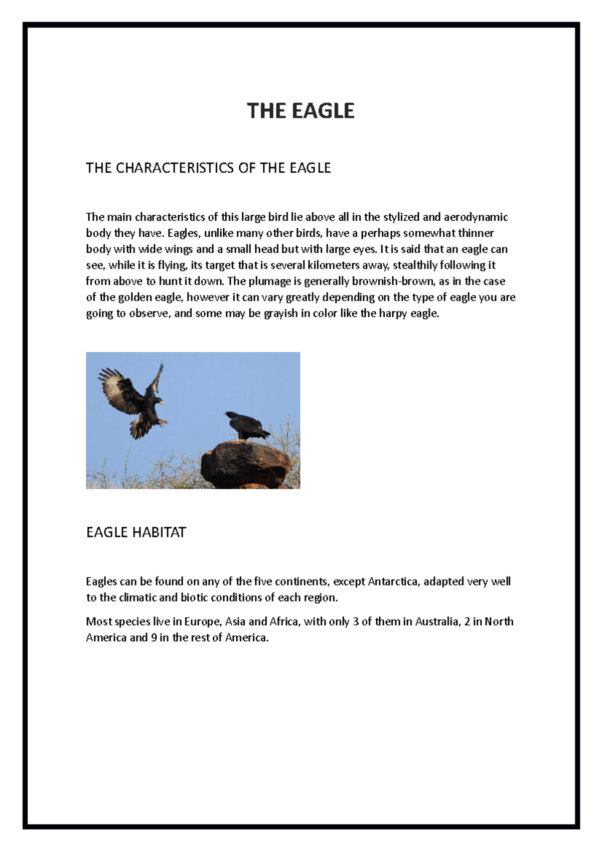 THE Eagle ingles- Jerson pol santiago calle - THE EAGLE THE ...