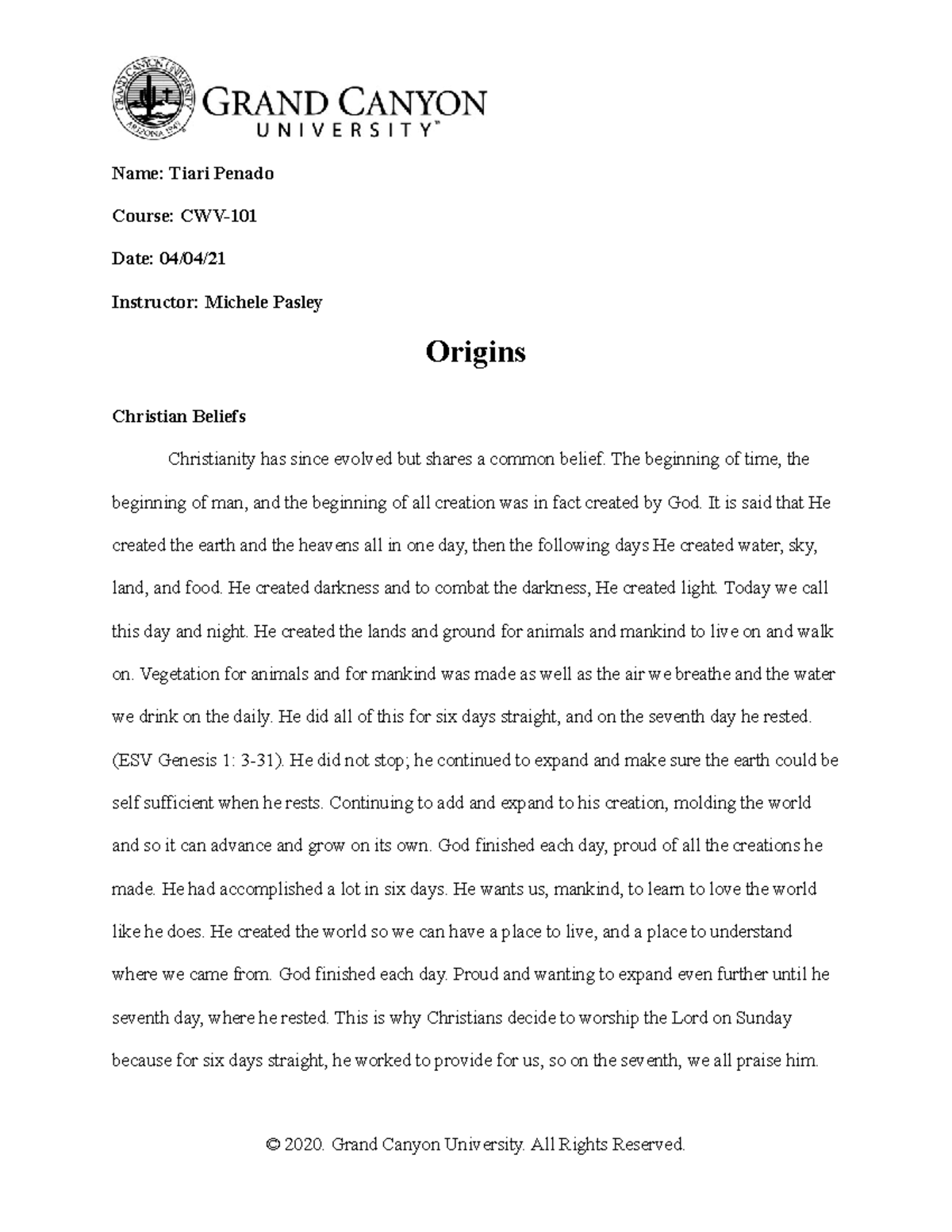 Origins of Christian Beliefs and Current Understanding - Studocu