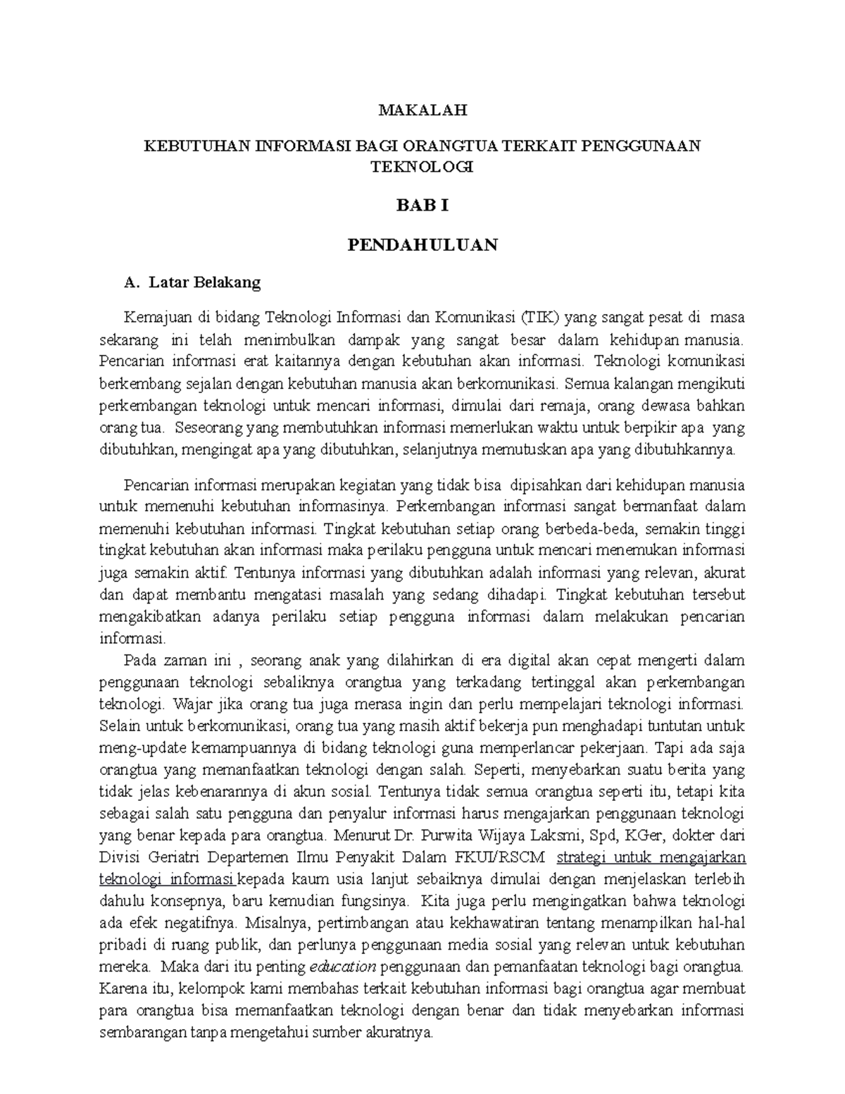 Kebutuhan informasi bagi orangtua terkait penggunaan teknologi ...