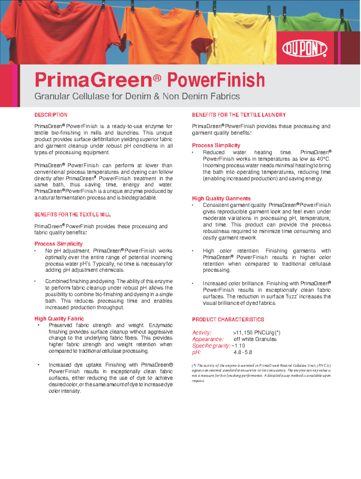 Prima Green Power Finish TDS - Copy - PrimaGreen ® PowerFinish Granular ...