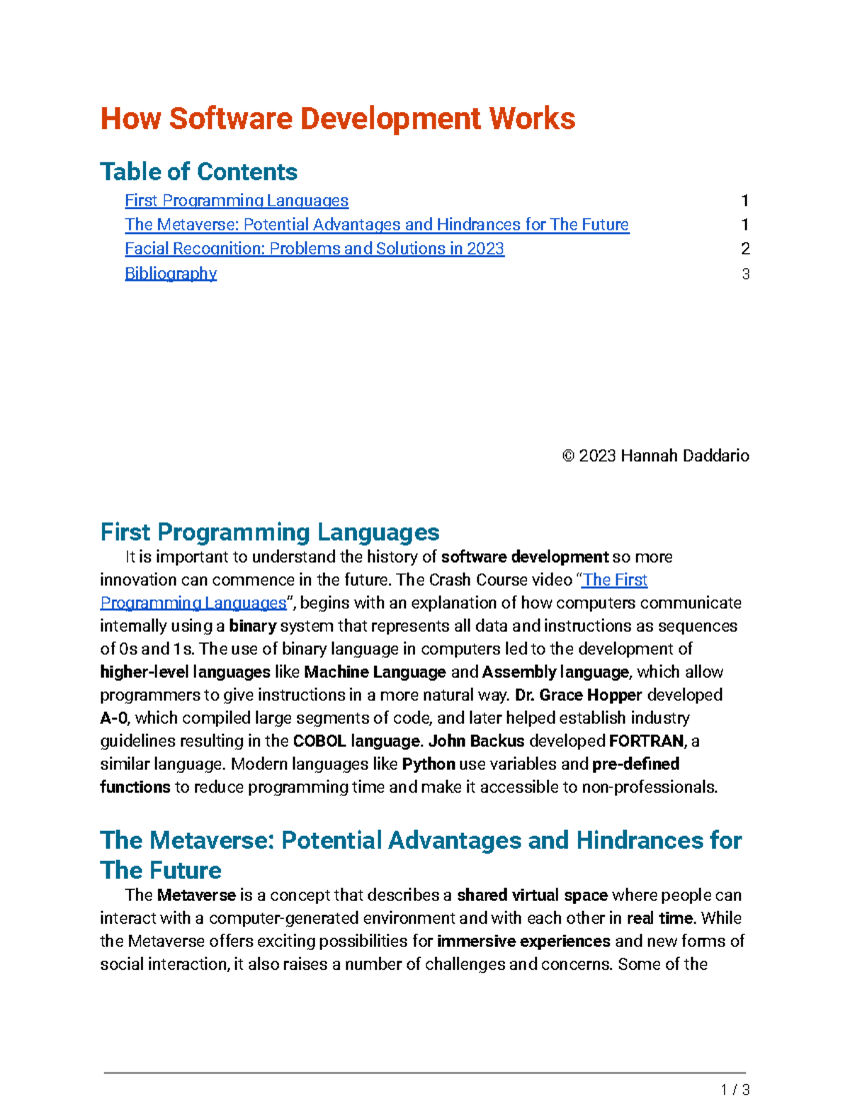 How Software Development Works, Hannah Daddario - How Software ...