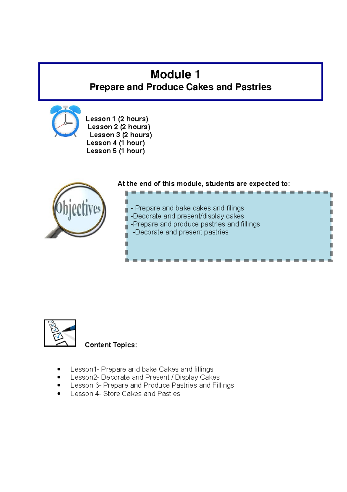 Module-1 - Lecture notes 10 - Lesson 1 (2 hours) Lesson 2 (2 hours ...