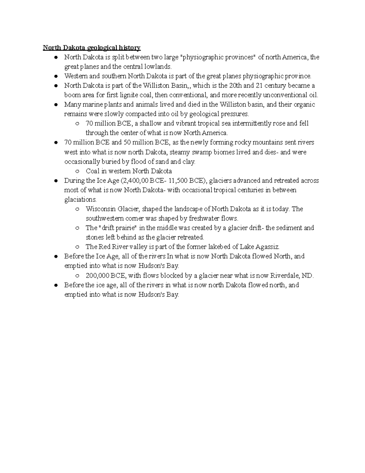 North Dakota geological History - Western and southern North Dakota is ...