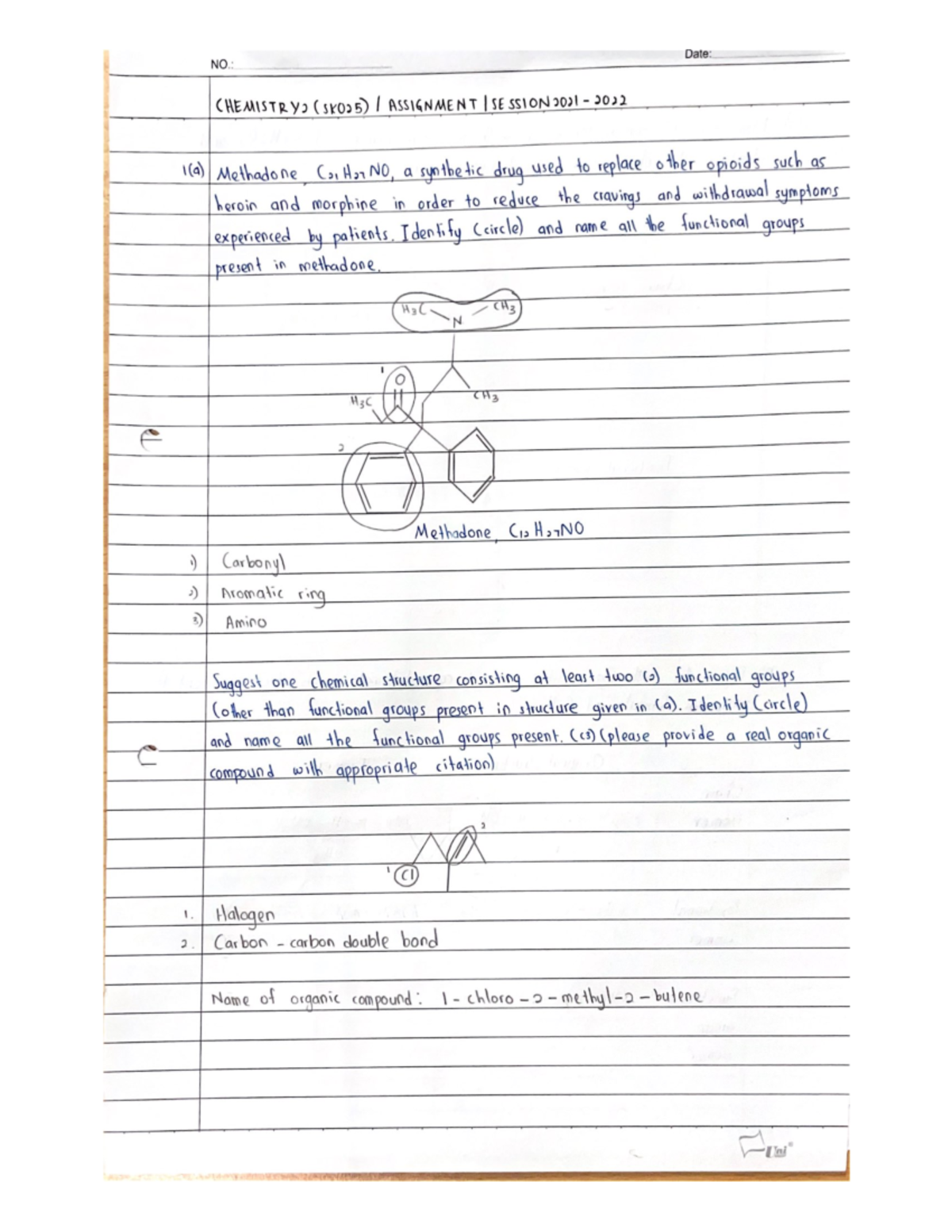 Chemi Assignment - organic chemistry - Studocu