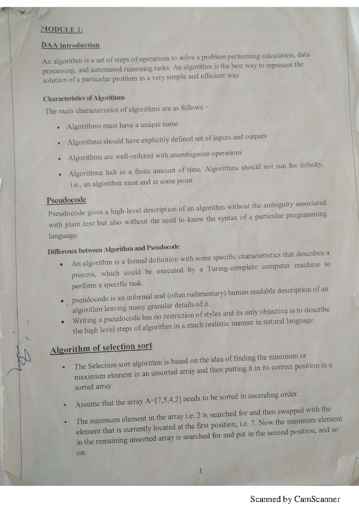 DAA Module 1 - Database management system concepts and advancements - Studocu