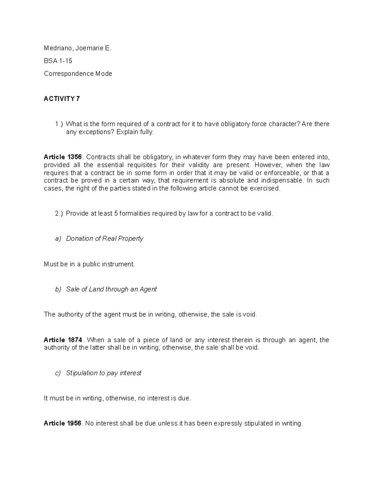 Answers to Activity 7 - GOOD SOURCE OF ADDITIONAL INFORMATION AND ...