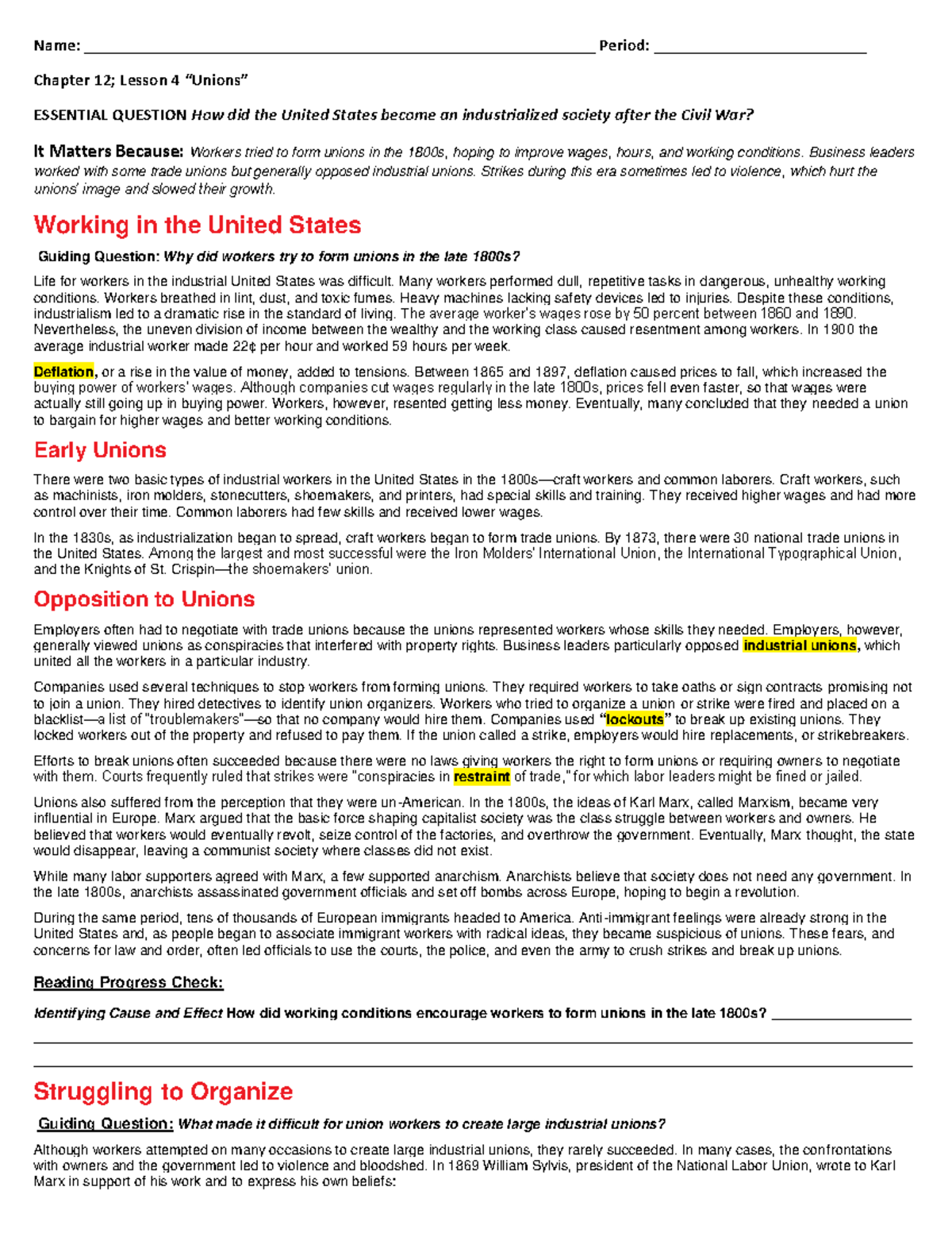 CH12 L4 Reading - sdfghbjnm, - Name