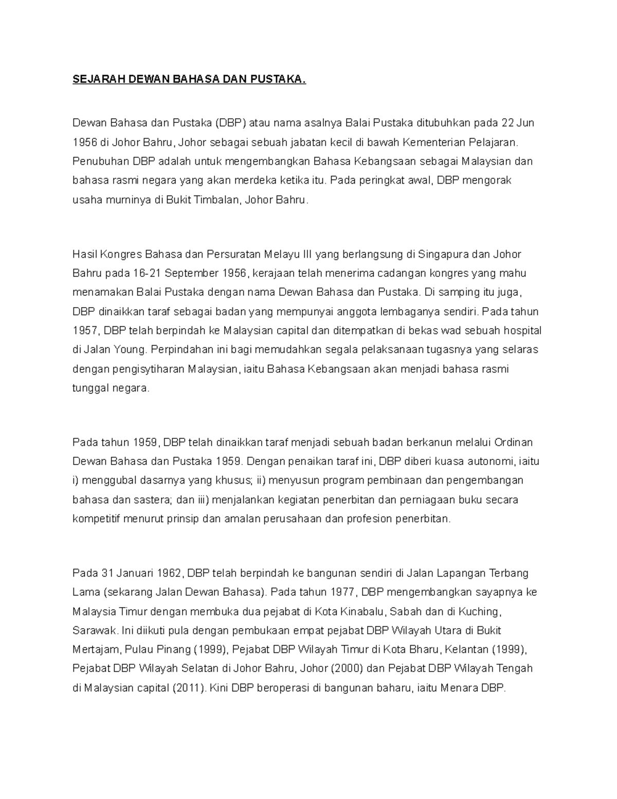 National Language - QSWDEFRREFWSQ - SEJARAH DEWAN BAHASA DAN PUSTAKA ...