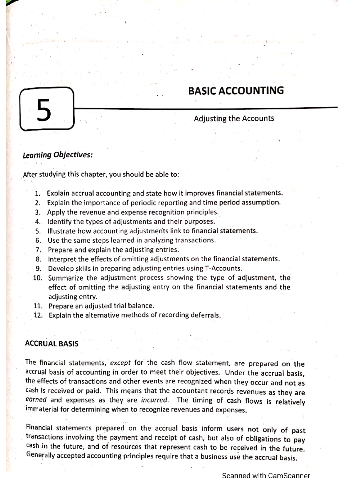 Chapter 5 Adjusting the Accounts - BS Office Administration - Studocu