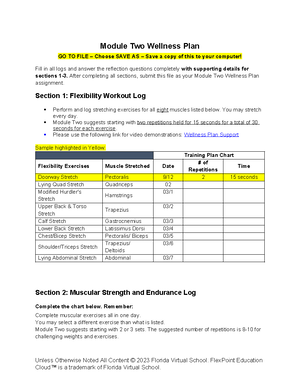 Module one wellness plan - Module One Wellness Plan GO TO FILE – Choose ...