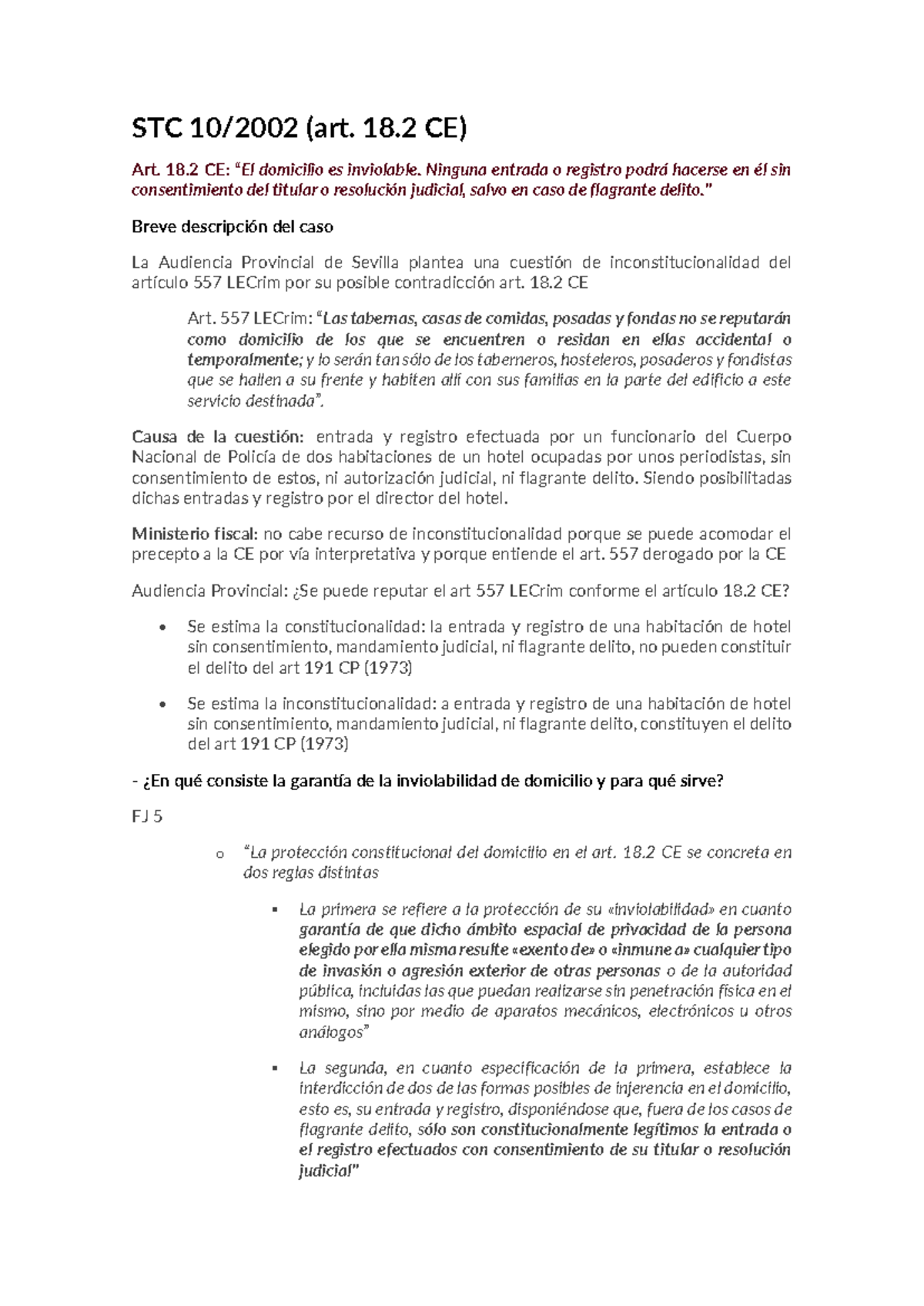 Inviolabilidad de domicilio, secreto de las comunicaciones, protección de datos y derecho al ...