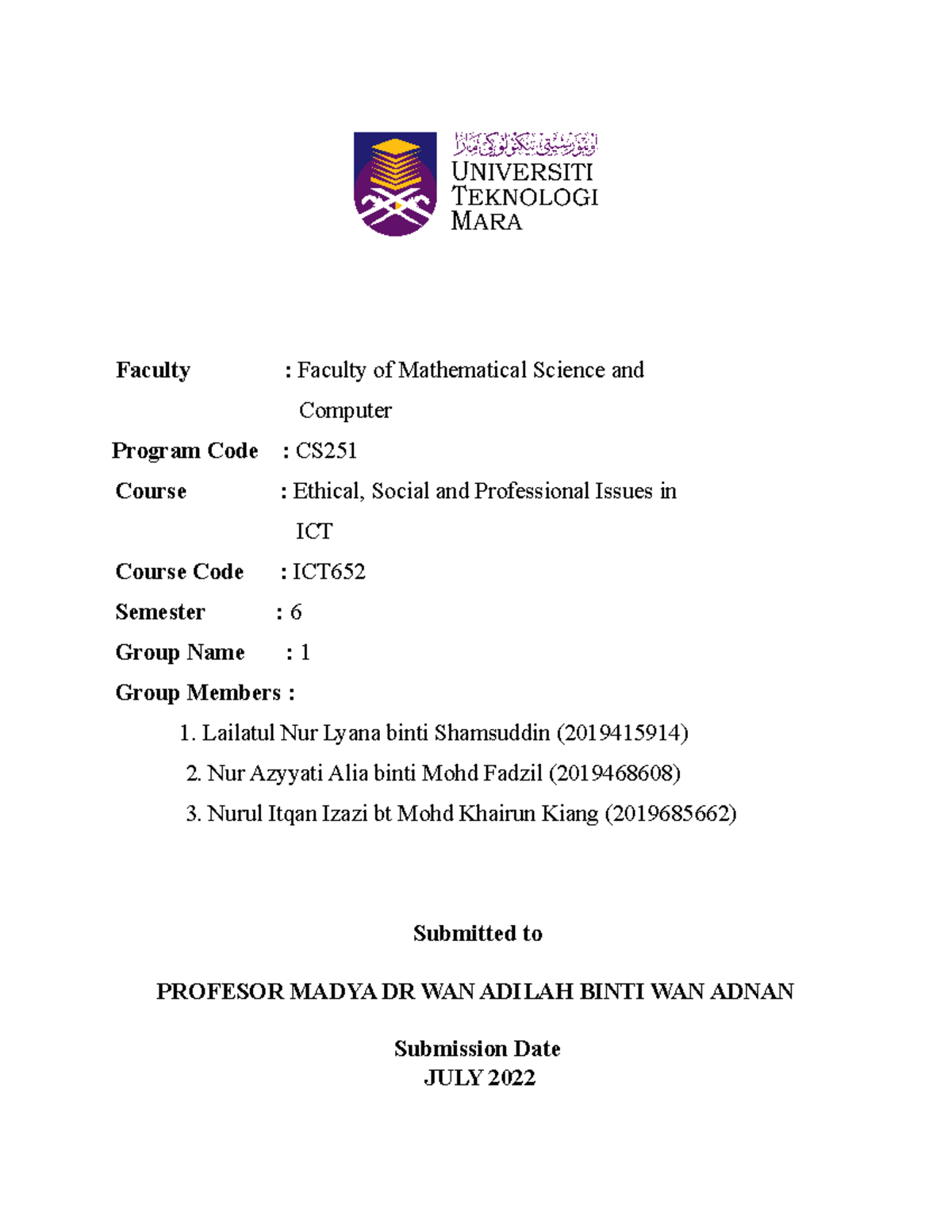 Child Marriage - Report Group 1 - Faculty : Faculty of Mathematical ...