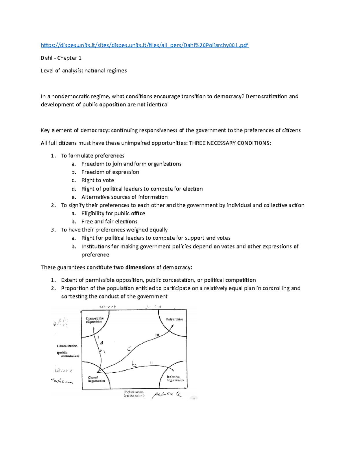 Week 9 - Dahl - Polyarchy - - Studocu