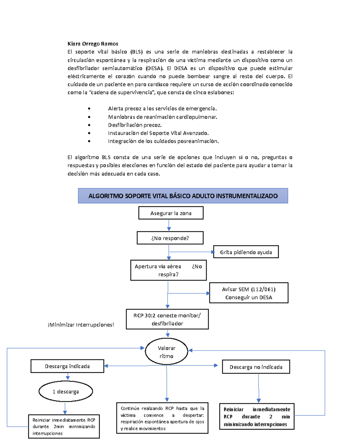 Algoritmo BLS - Bls resumido - Kiara Orrego Ramos El soporte vital ...