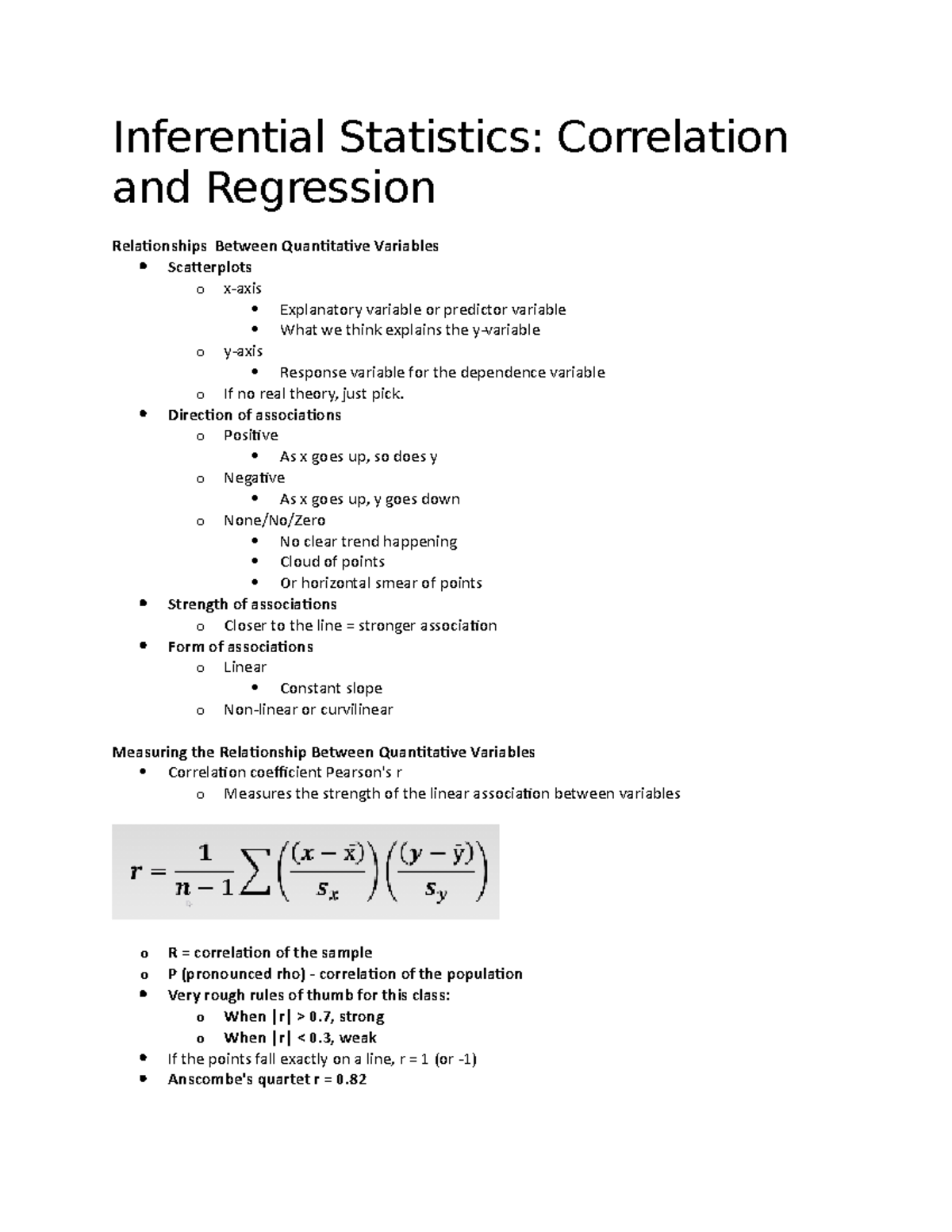 12. Inferential Statistics. Correlation and Regression - Inferential ...