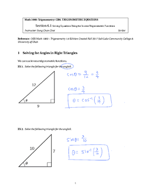 Verifying trigonometric identities - Math 1060: Trigonometry: CH2. THE ...