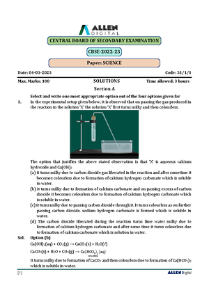 10 Science 31-5-1 Paper Set-1 - [ 1 ] Digital Date: 04 - 03 - 2023 Code ...