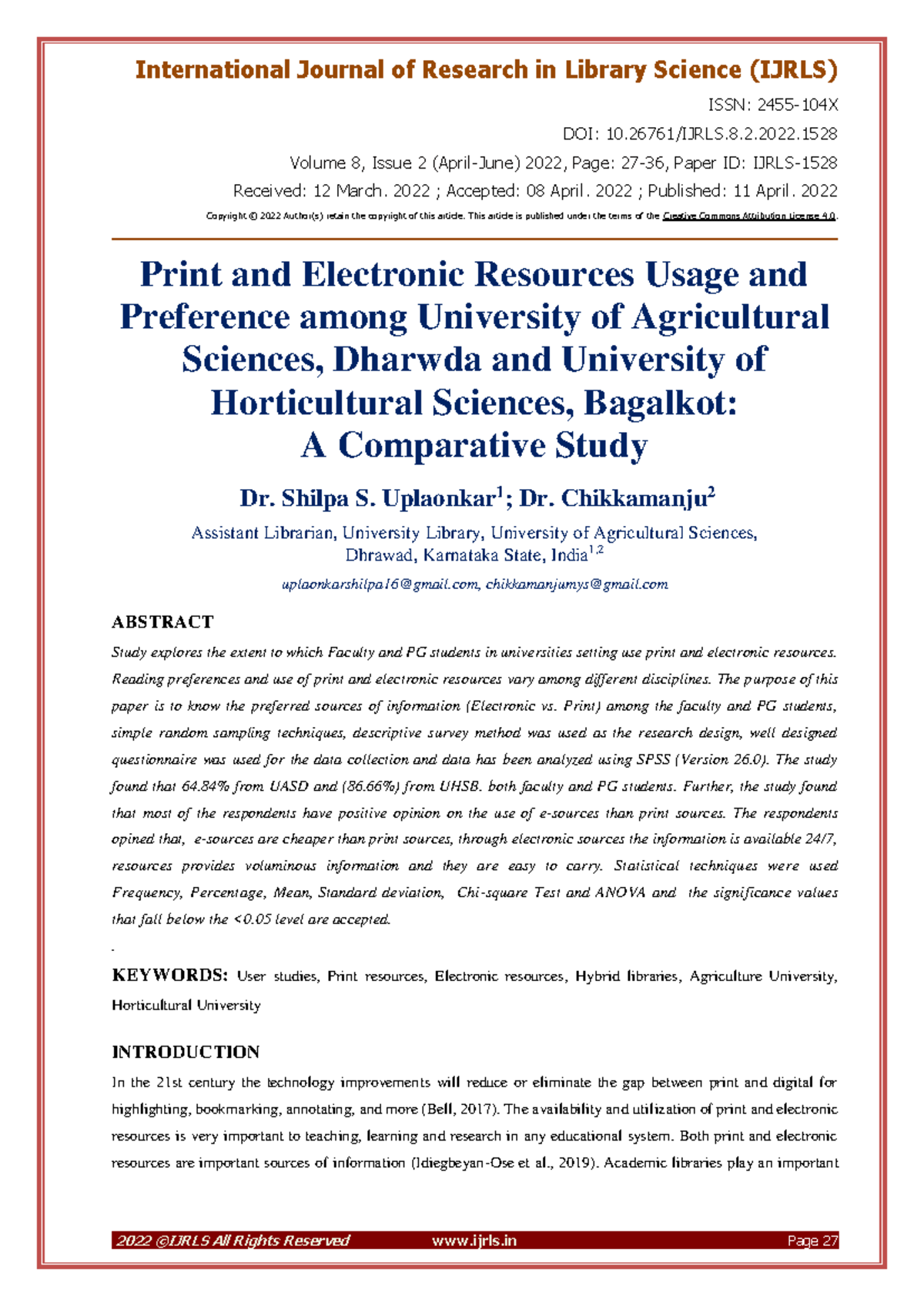 Ijrls-1528 - This is a research paper search by me in internet for ...