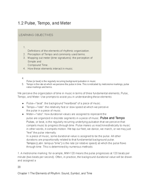 Durational values - music theory - 1 Durational Values: Symbols ...