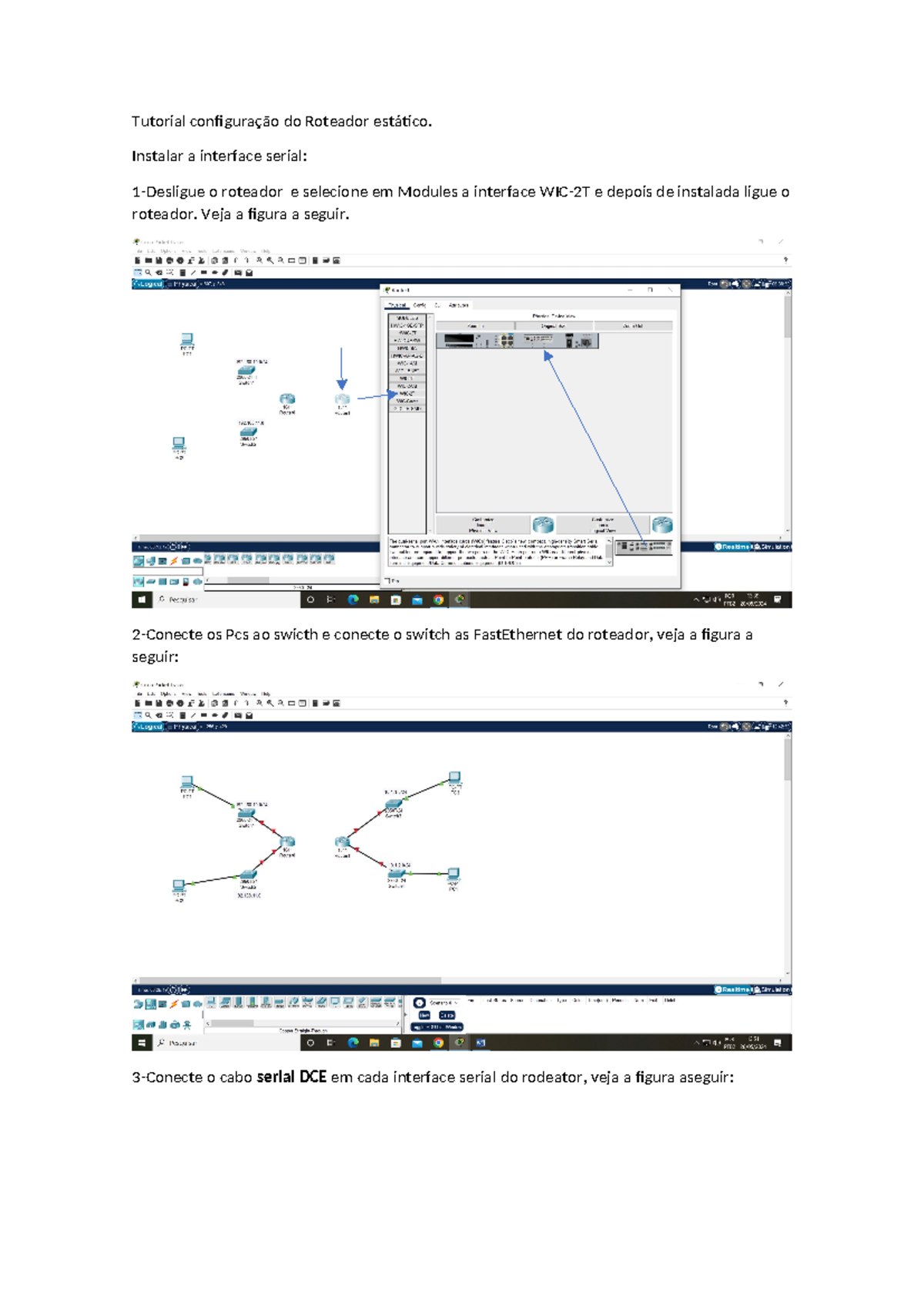 Tutorial configuração do Roteador estático - administração - Instalar a ...
