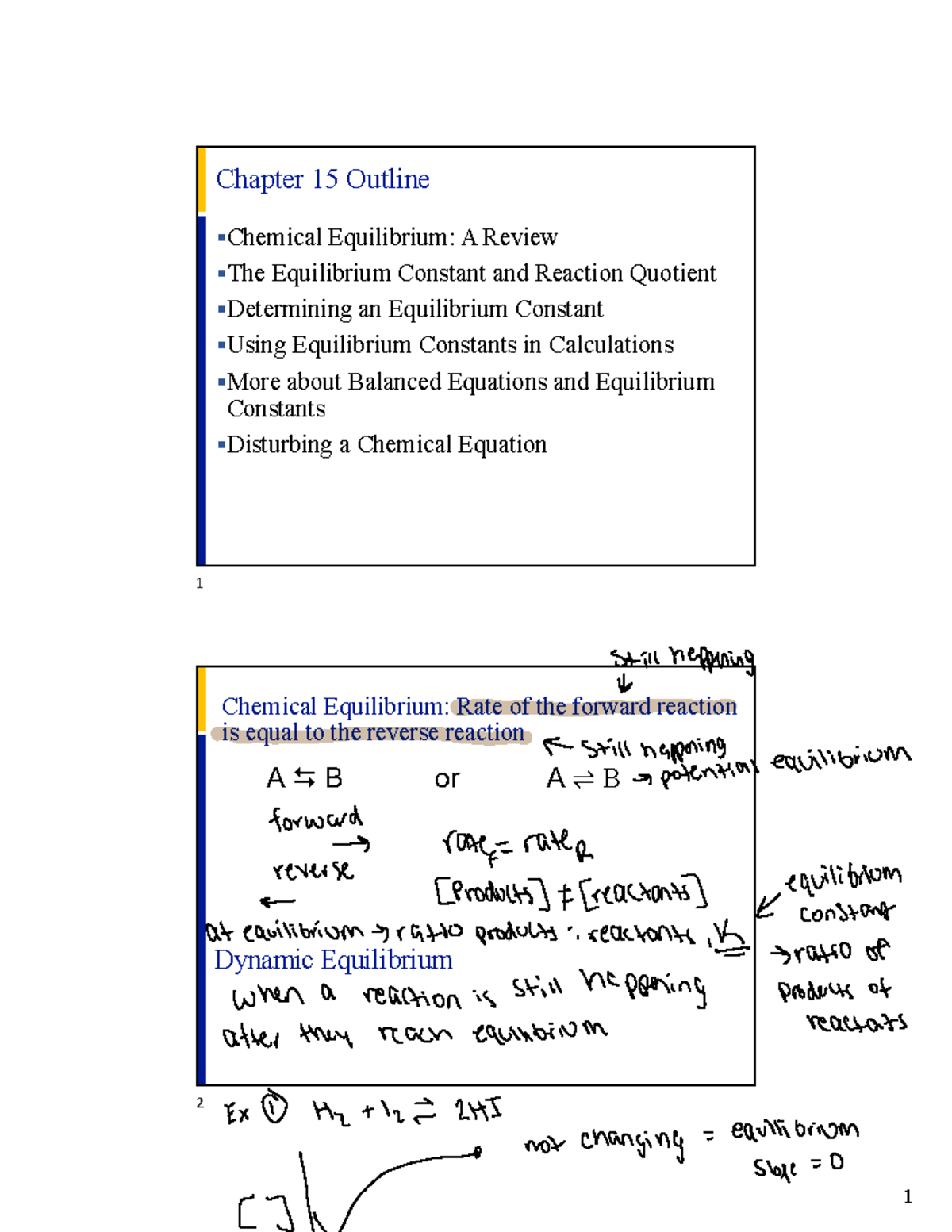 CHEMll- Chapter 15 - These are some helpful lecture notes and practice ...