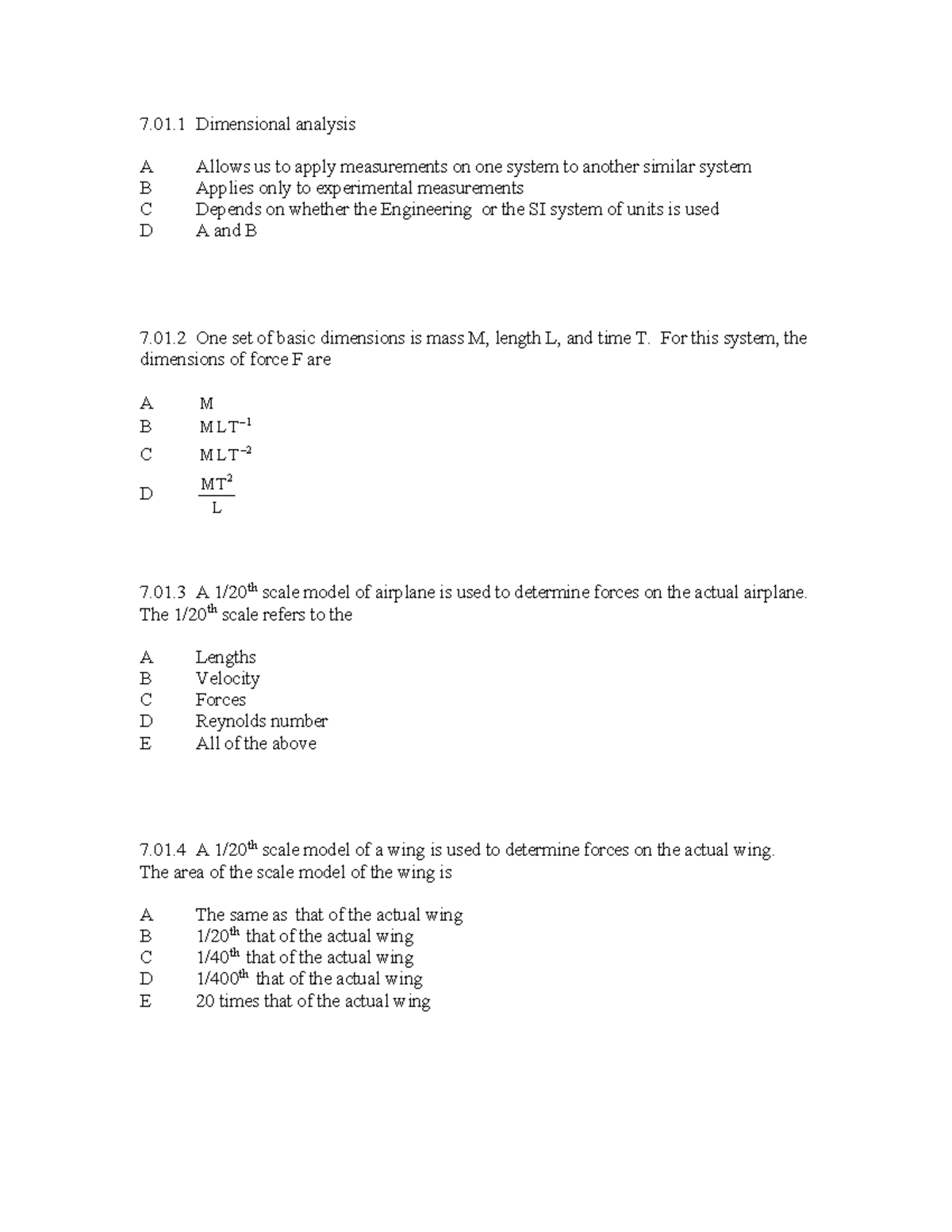 Concept-Questions Test3 - 7.01 Dimensional analysis A Allows us to ...