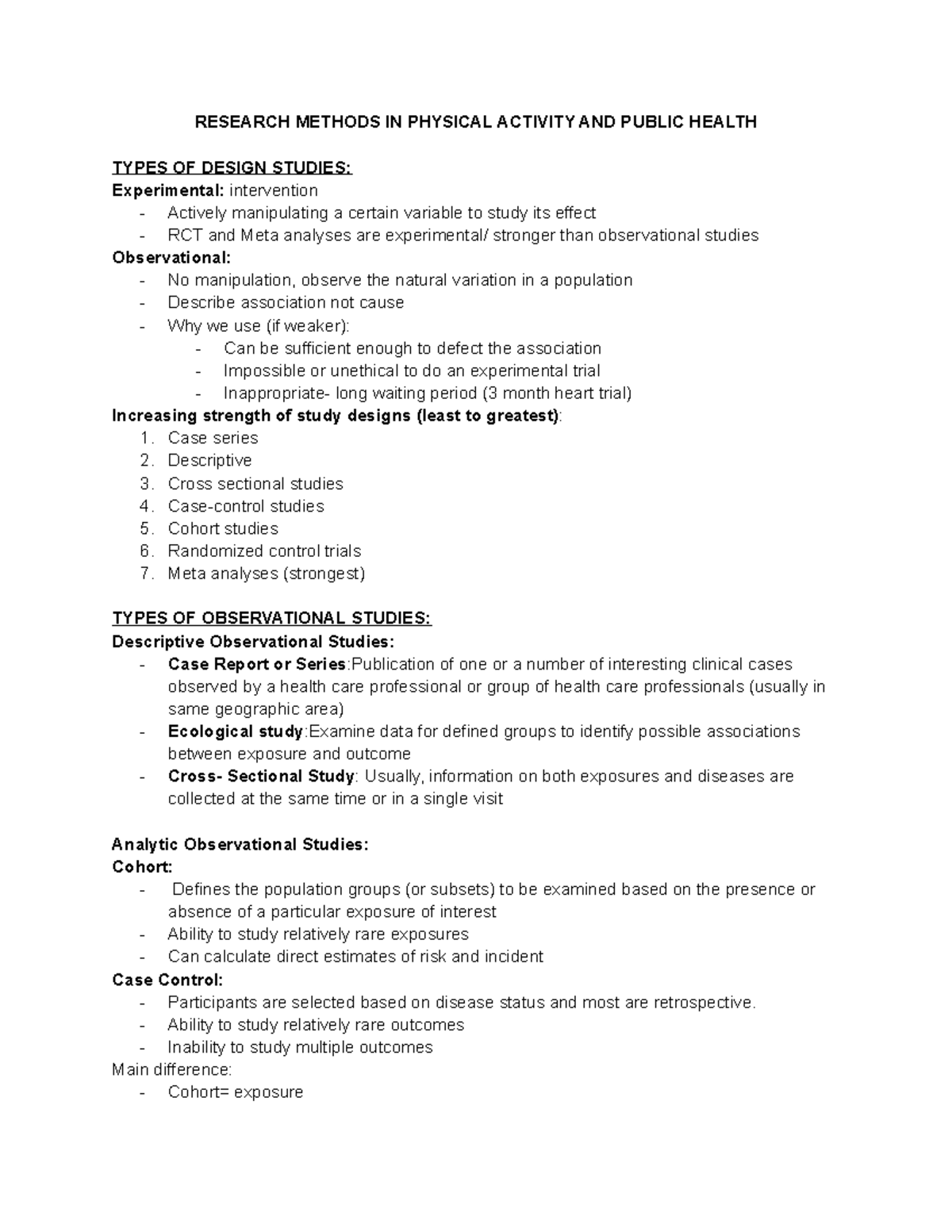 Research Methods - RESEARCH METHODS IN PHYSICAL ACTIVITY AND PUBLIC ...