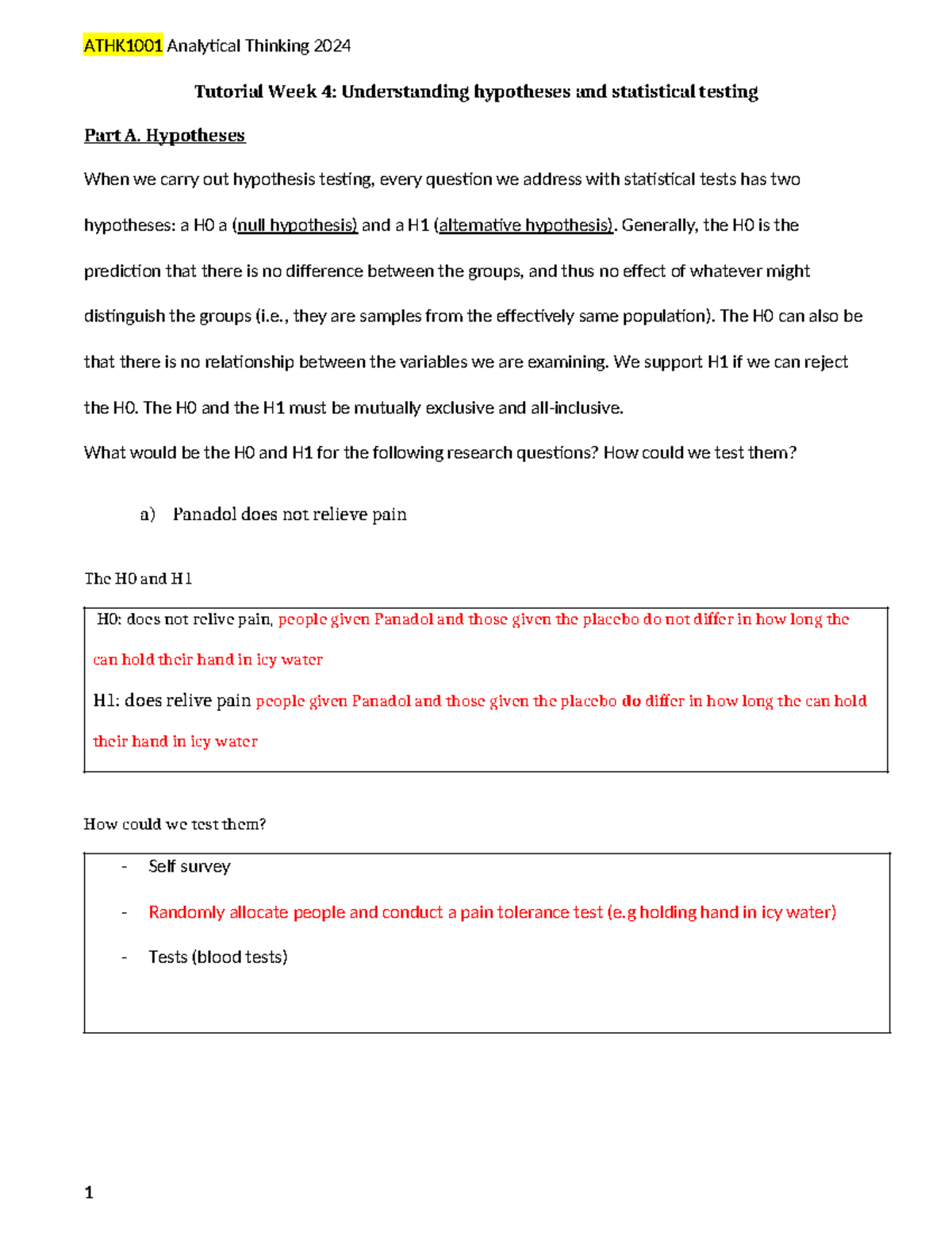 Week4 hout - data set - Tutorial Week 4: Understanding hypotheses and ...