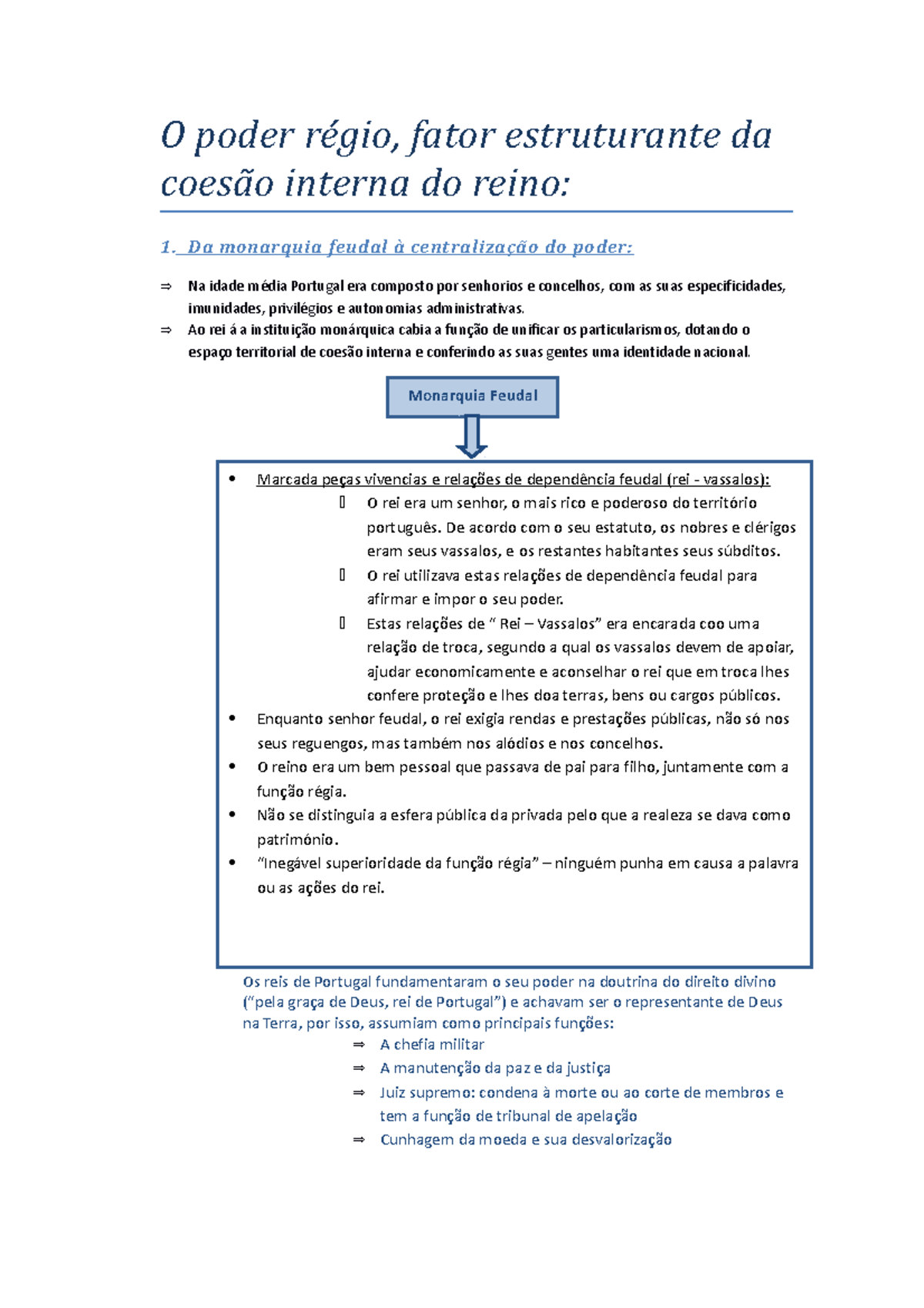 Poderregio 2 - ................ - O poder régio, fator estruturante da coesão interna do reino ...
