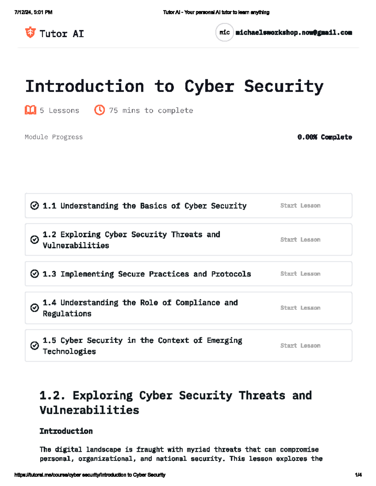Lecture 2 - 5:01 PM Tutor AI Your personal AI tutor to learn anything ...